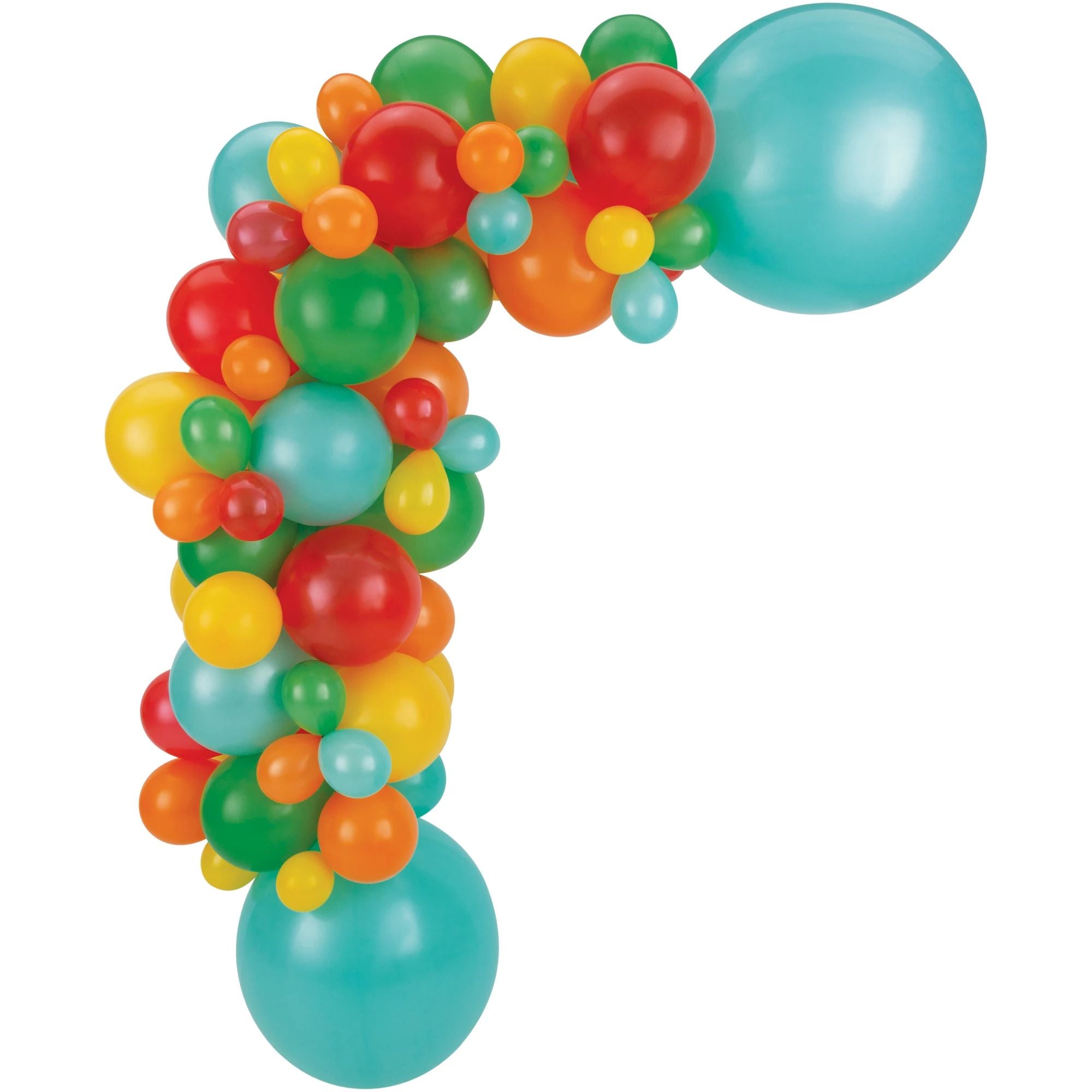 Round Latex Balloon Garland Kit, Blue/Red/Orange, Green - Case of 9 ...
