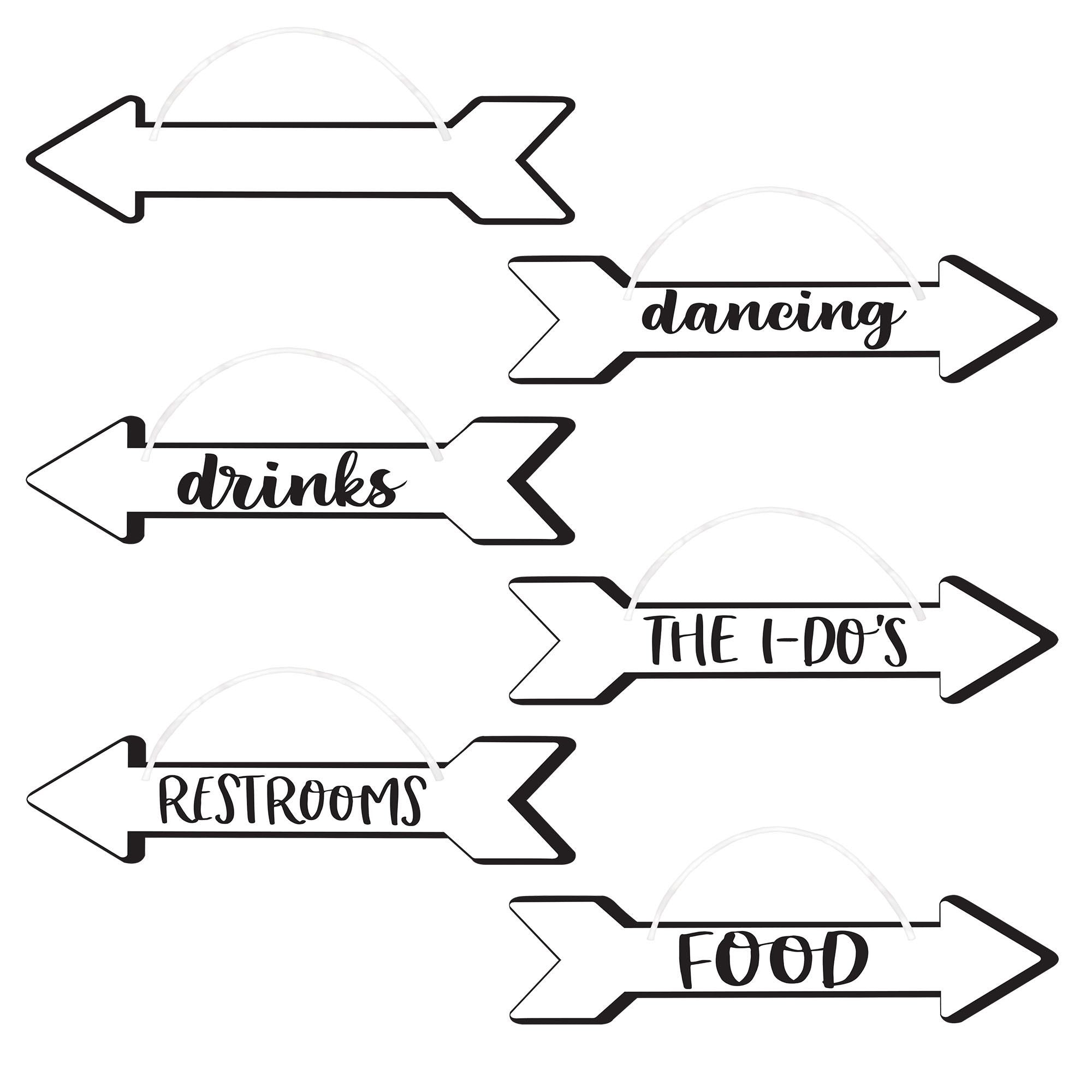 Dancing Arrow Signs, Black/White, 29-inch, 6-pk - Case of 36 | Yom Tov ...