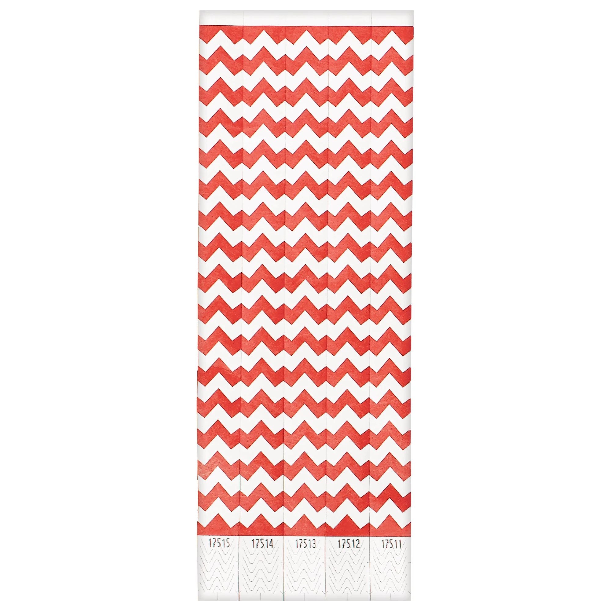 Waterproof Red Wristbands, 10-inch, 500-ct - Case of 10 | Yom Tov Settings