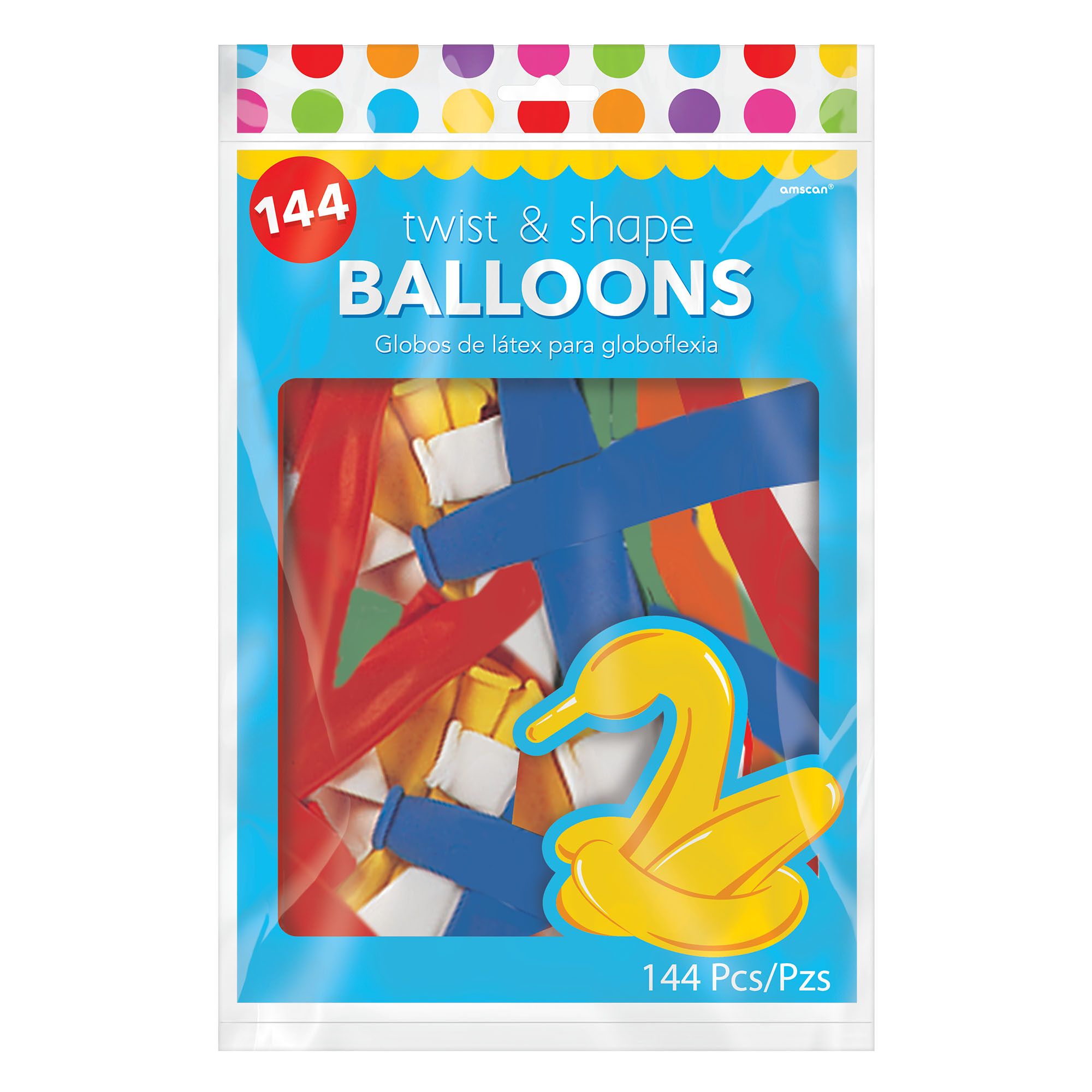 Twist & Shape Latex Balloons - 144 Pack | Yom Tov Settings