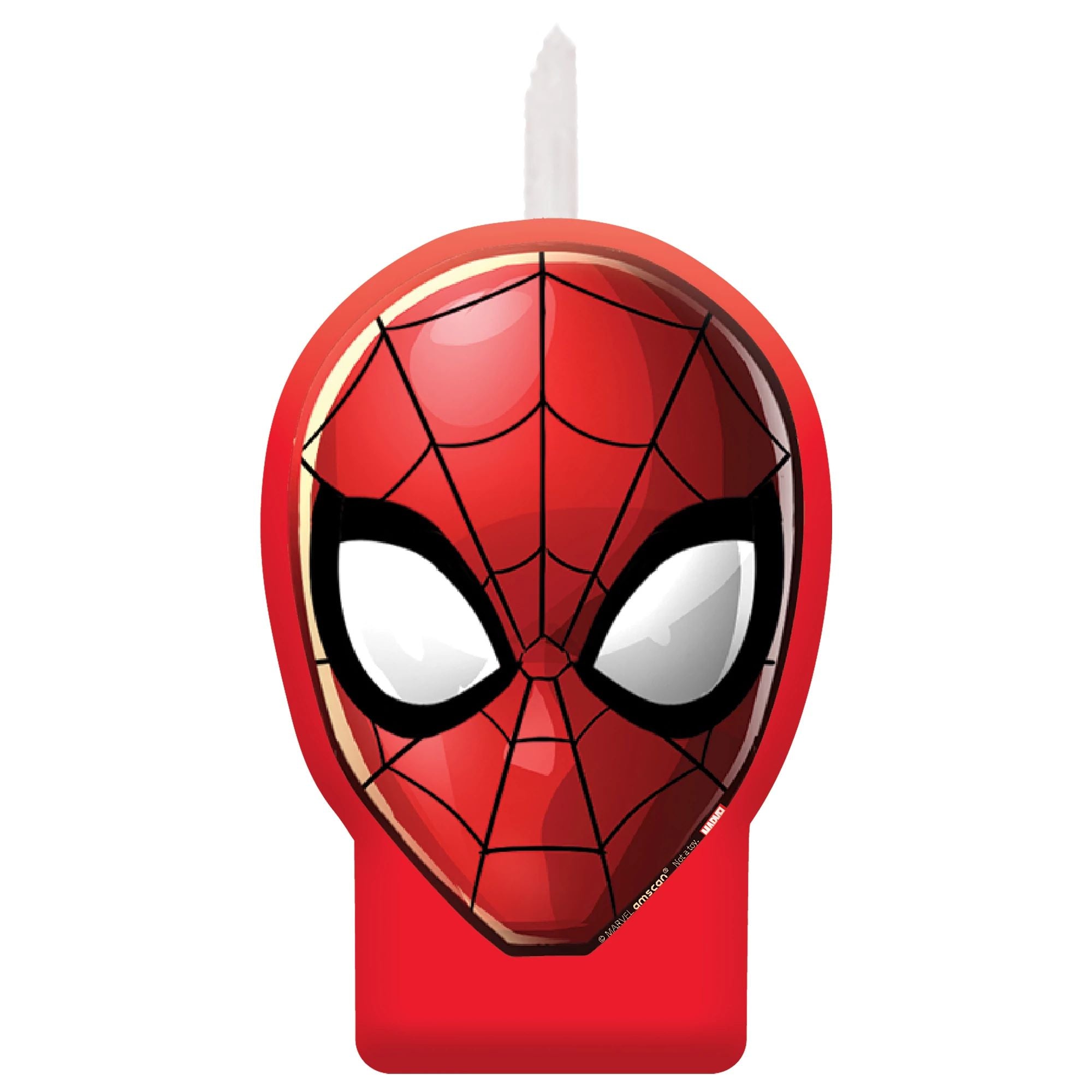 Marvel Spider-Man Wax Candle, Red, 4-inch | Yom Tov Settings