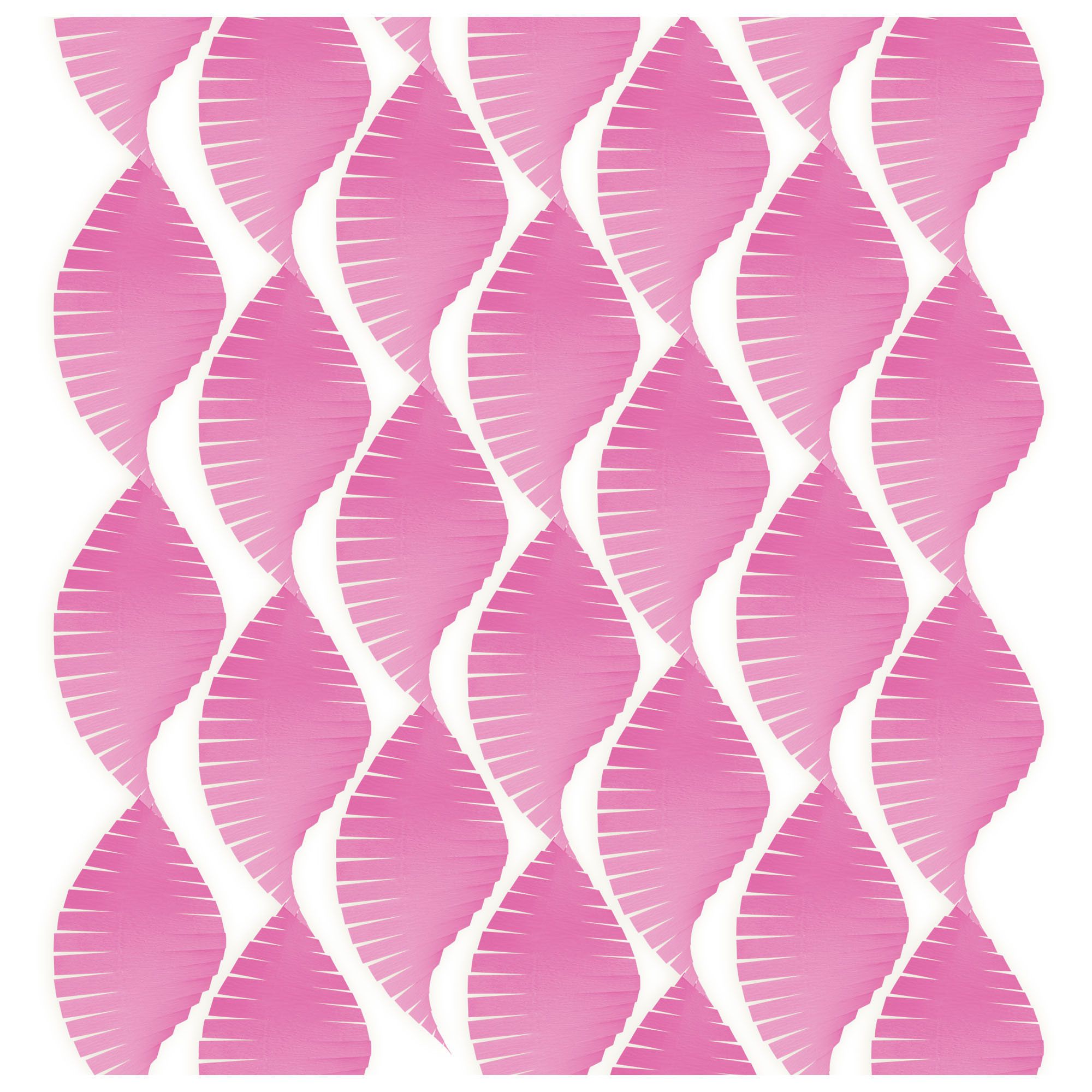 Bright Pink Fringe Crepe Streamer, 30-foot | Yom Tov Settings