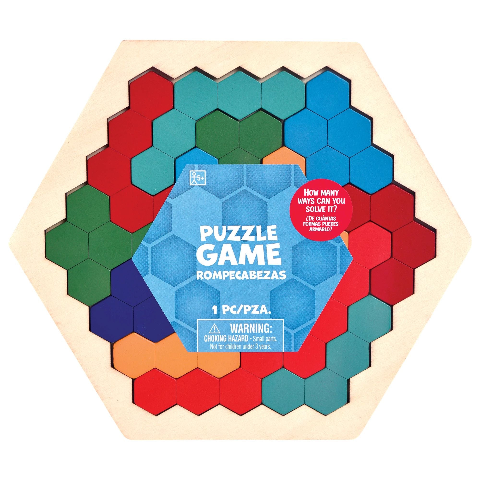 Hexagonal Wooden Puzzle Game for Kids | Yom Tov Settings
