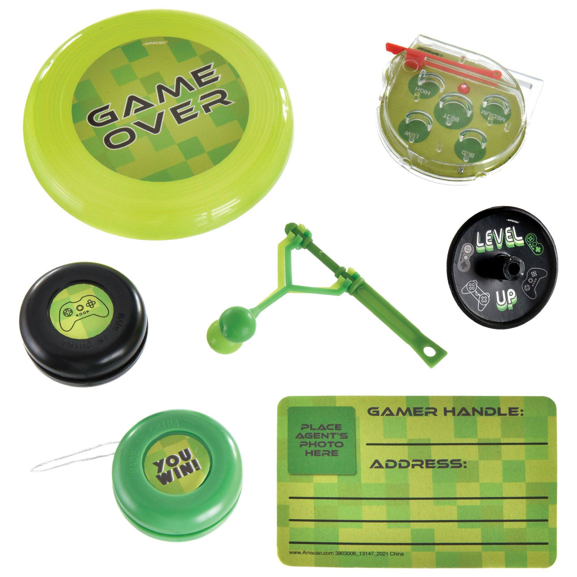 Level Up Game Over Mega Mix Party Favor Pack, Green, 48-pk | Yom Tov ...