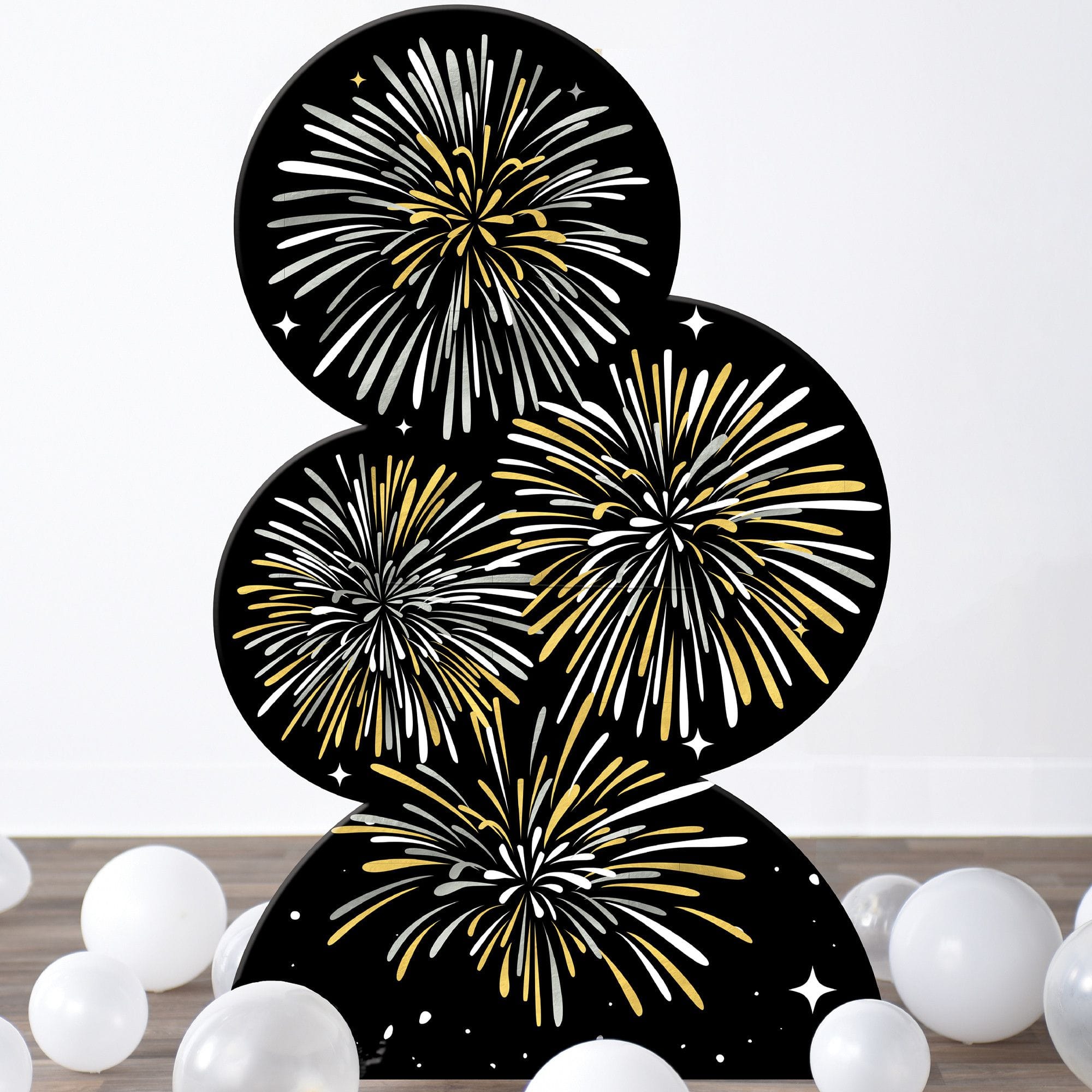 Jumbo Standing Fireworks Cut-Out Backdrop | Yom Tov Settings