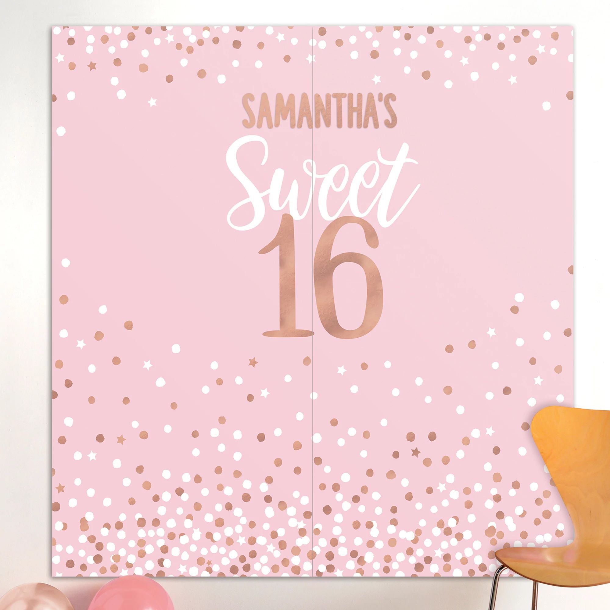 Sweet 16 Customizable Plastic Scene Setter, Pink, 19-inch, DIY | Yom ...