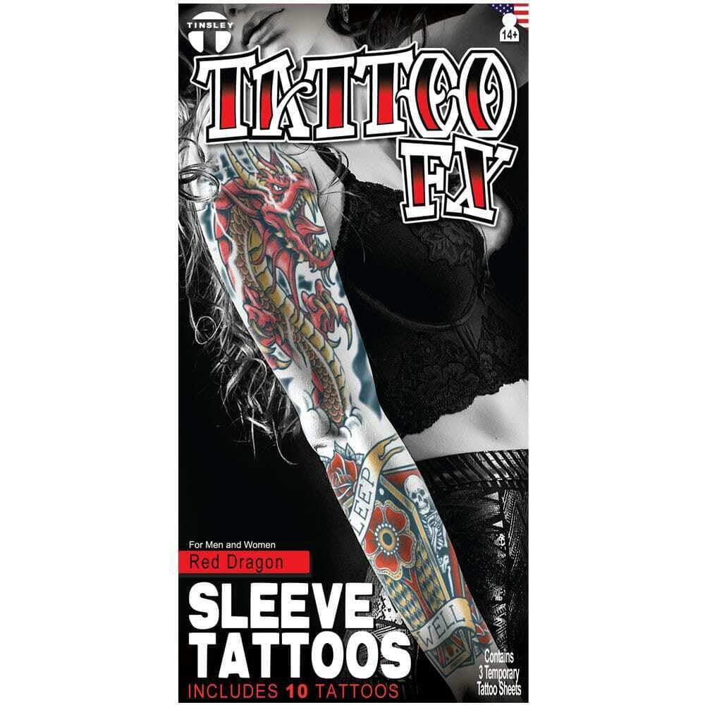 Red Dragon Tattoo Sleeve Set - 2 Pack | Yom Tov Settings