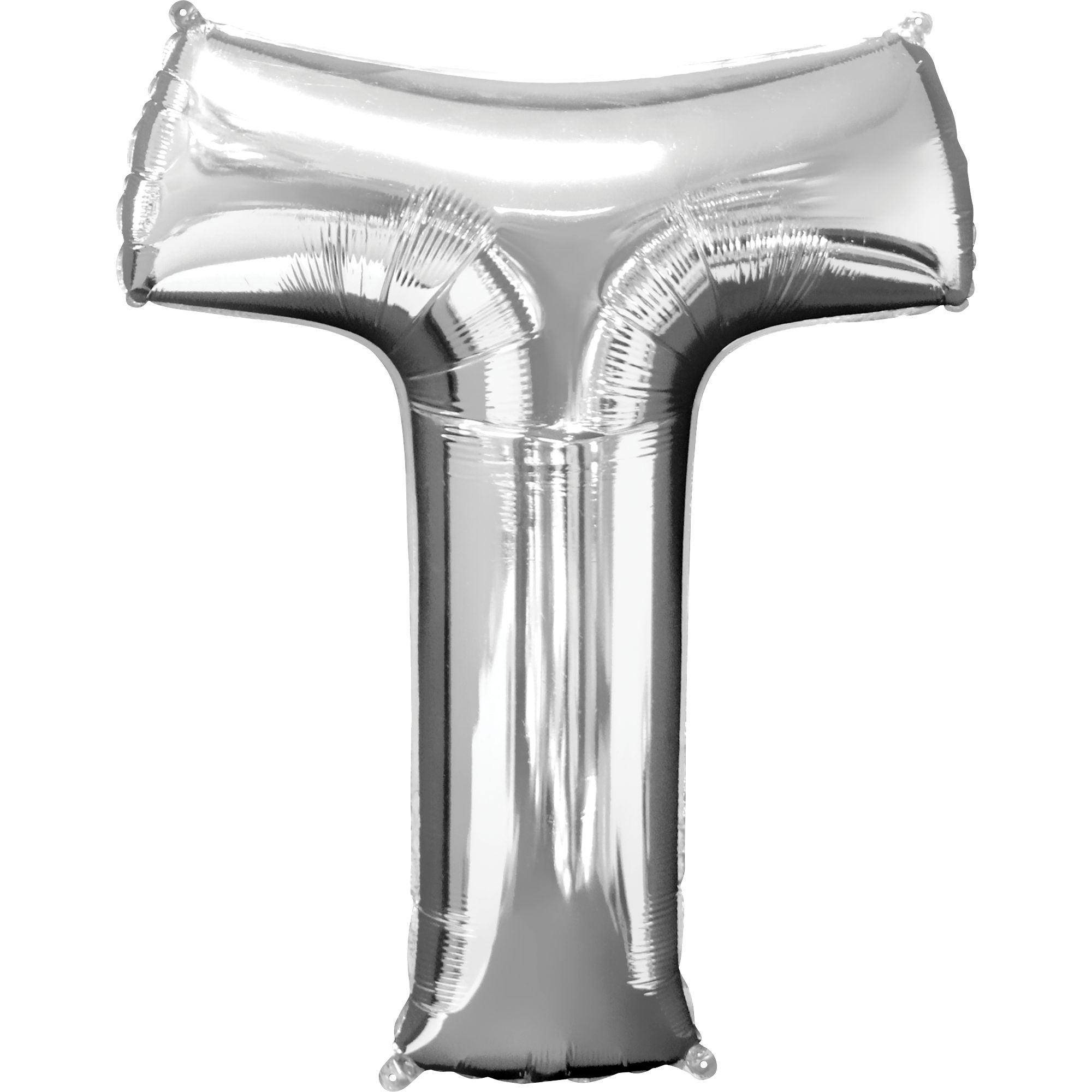 Silver Foil Letter T Balloon - Super Shape | Yom Tov Settings