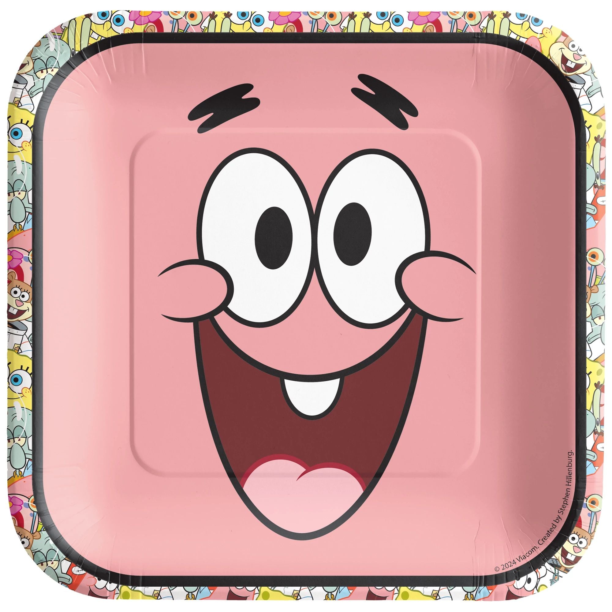 SpongeBob SquarePants 7-inch Square Paper Plates, 8-ct - Case of 90 ...