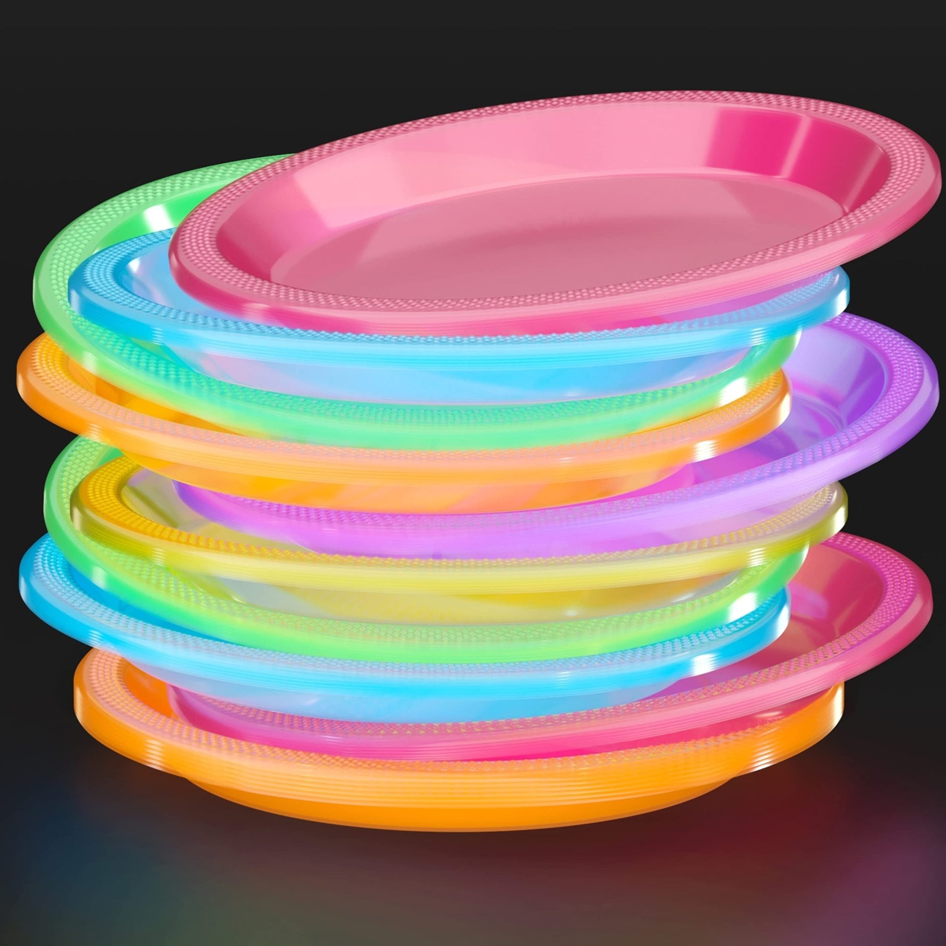 glow party tableware