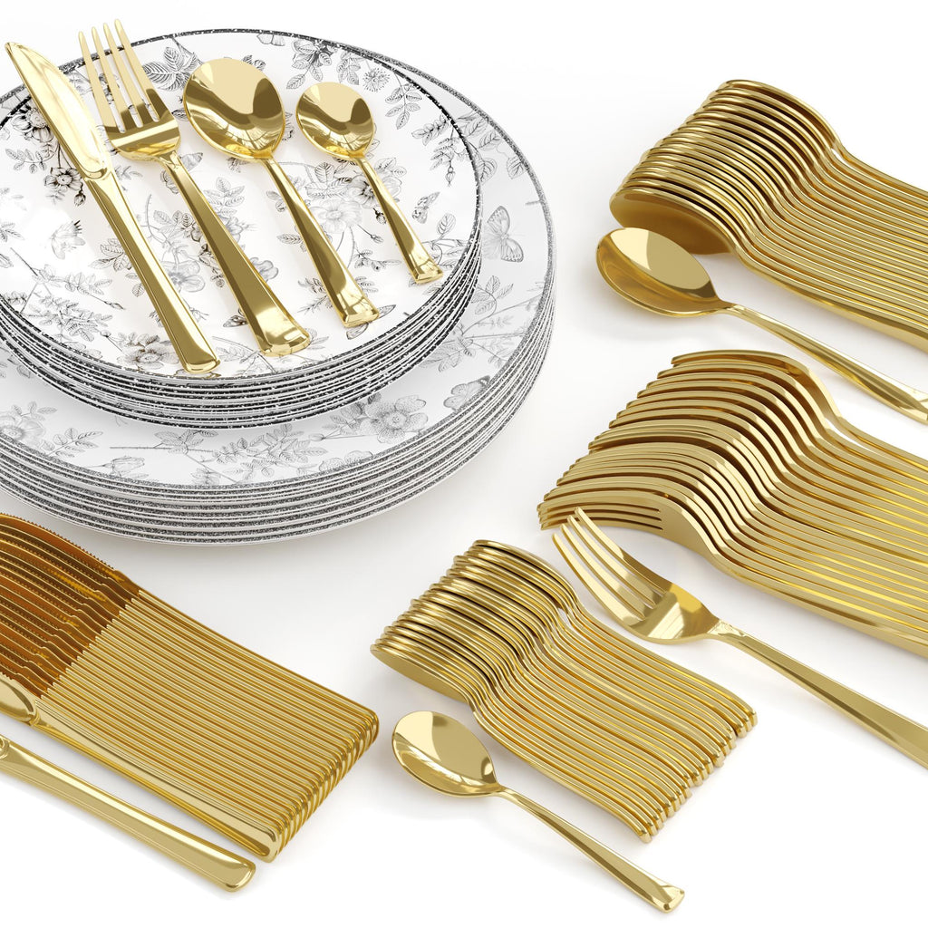 280 Piece Classic Botanical Combo Set | Serves 40 Guests | Yom Tov Settings