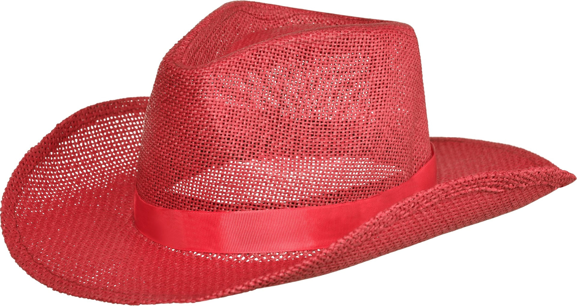 Red Straw Cowboy Hat with Western Design - Pack of 6 | Yom Tov Settings
